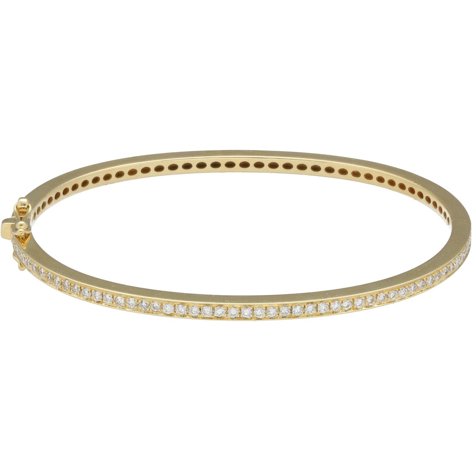 Pulsera fina de oro amarillo y diamantes – Joyeria Gordillo