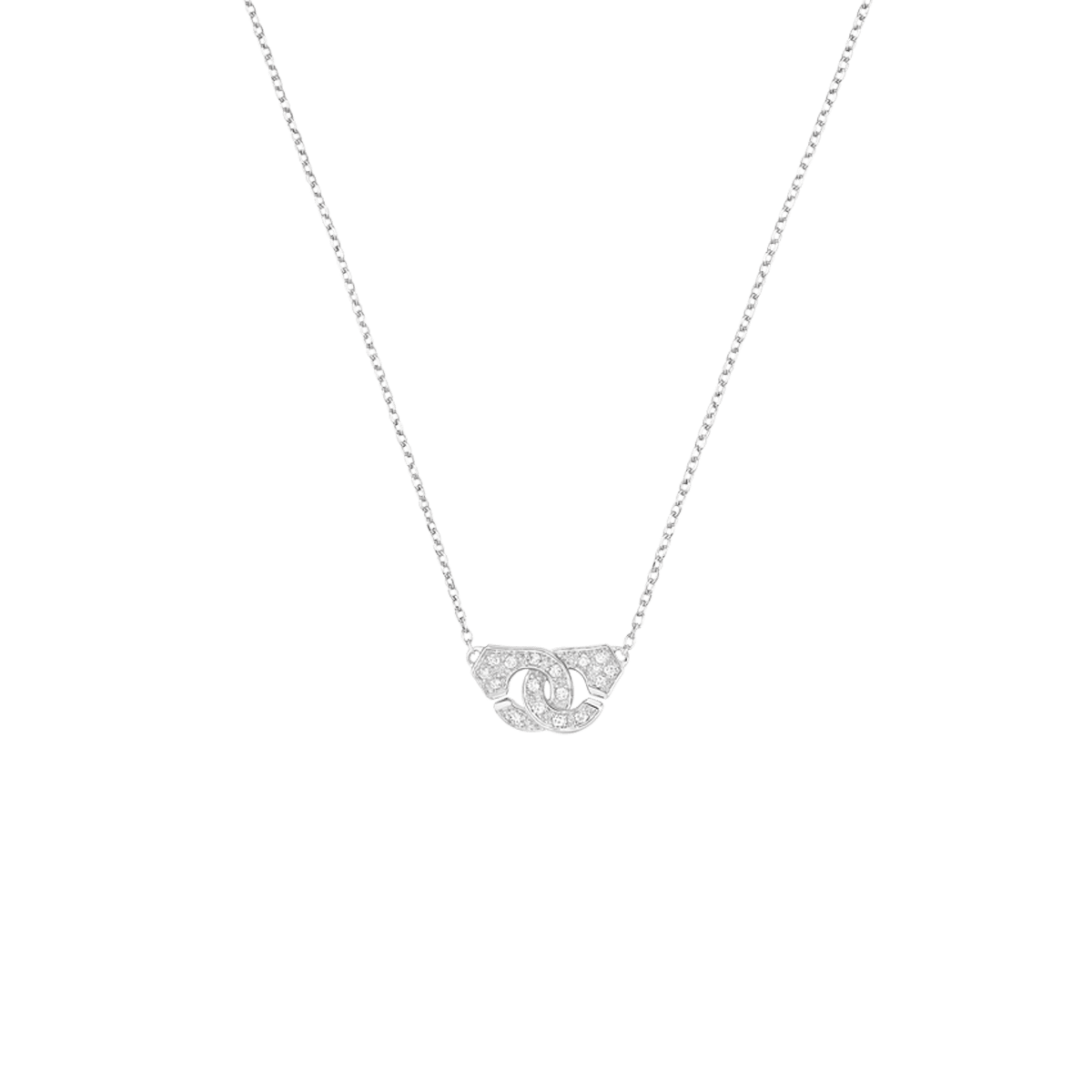 Dinh Van Menottes necklace in white gold and diamonds by Dinh Van ...