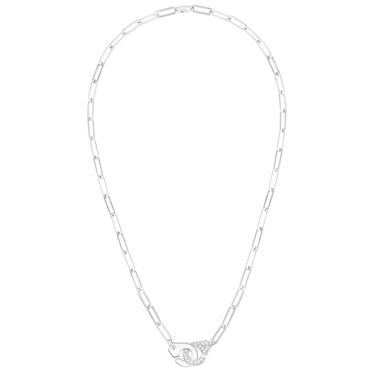 Dinh Van Menottes necklace in white gold and diamonds by Dinh Van ...